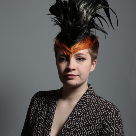 Black and Peacock Green Feather Mohawk Fascinator Pillbox - Maighread ...