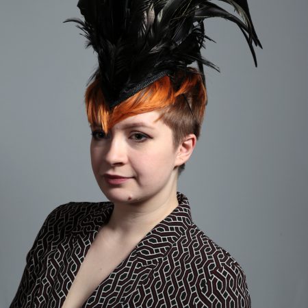 Black and Peacock Green Feather Mohawk Fascinator Pillbox - Maighread ...